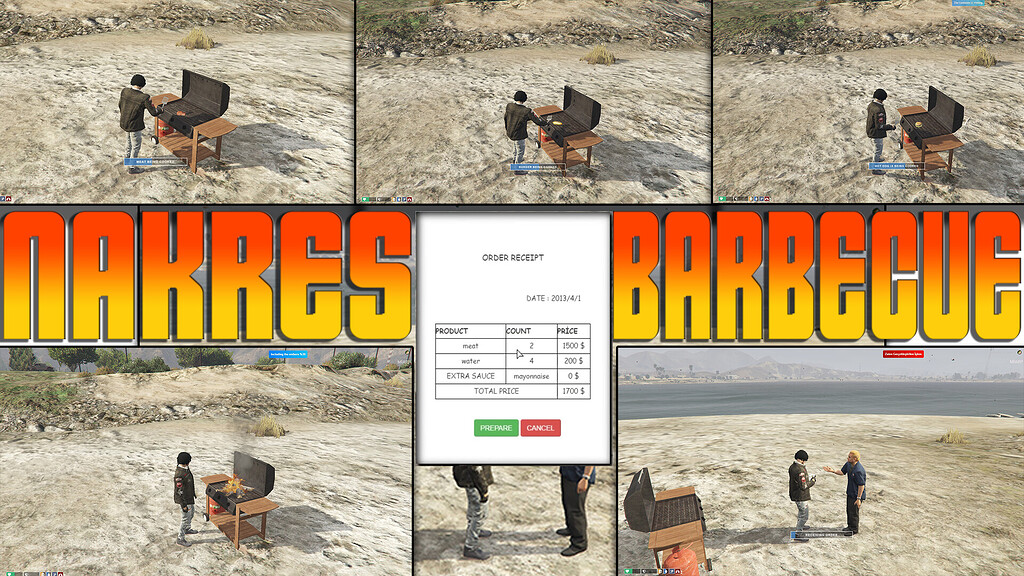 [PAİD] [ESX] Barbecue Job - (Npc Customers & UI ) - FiveM Releases - Cfx.re Community
