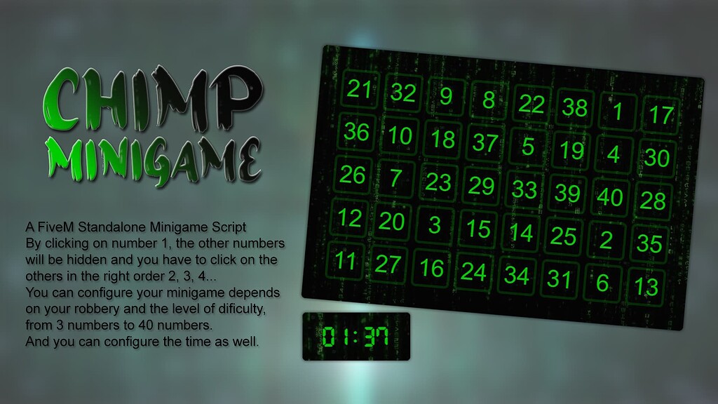 Chimp Minigame - FiveM Minigame Script - FiveM Releases - Cfx.re Community