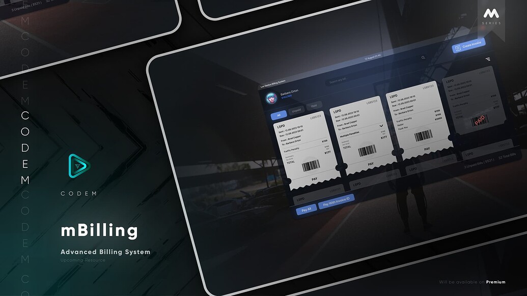 CodeM mBilling ( Advanced Billing System ) ESX QB - FiveM Releases ...