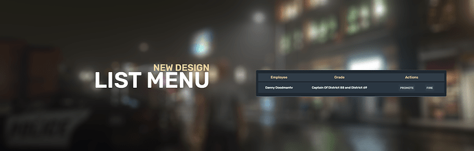 [ESX] List Menu [REDESIGN] - FiveM Releases - Cfx.re Community