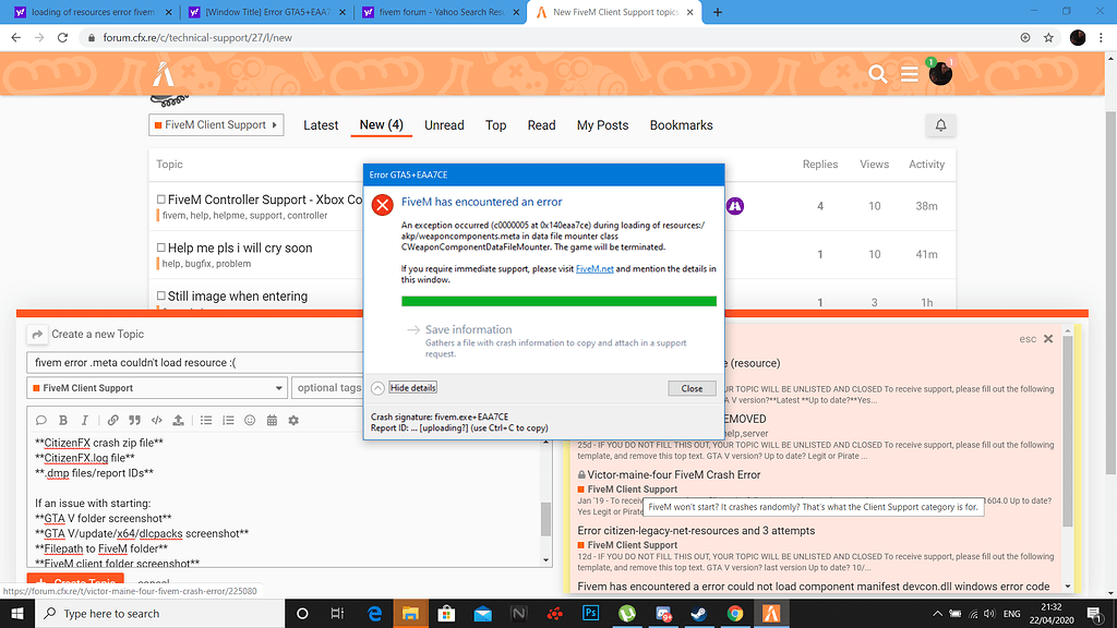 Fivem error .meta couldn't load resource :( - FiveM Client Support ...