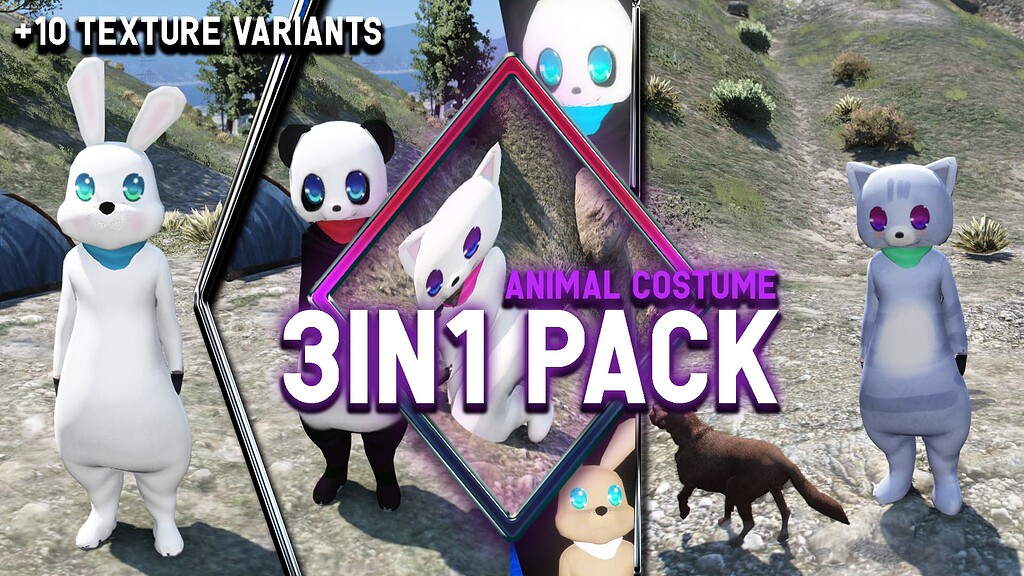 3 in 1 Animal Costumes [Glowing] - FiveM Releases - Cfx.re Community