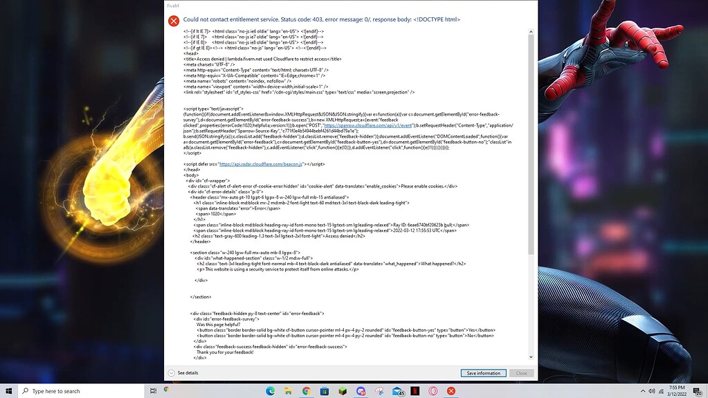 FiveM problem - FiveM Client Support - Cfx.re Community
