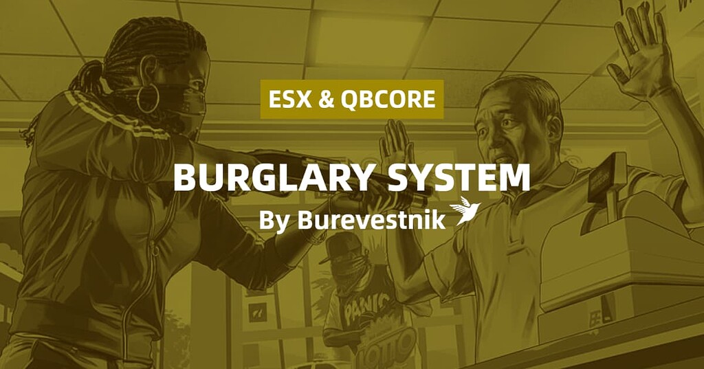 💰 [PAID][ESX][QBCore] Burglary system - Minigame | Notification to the ...