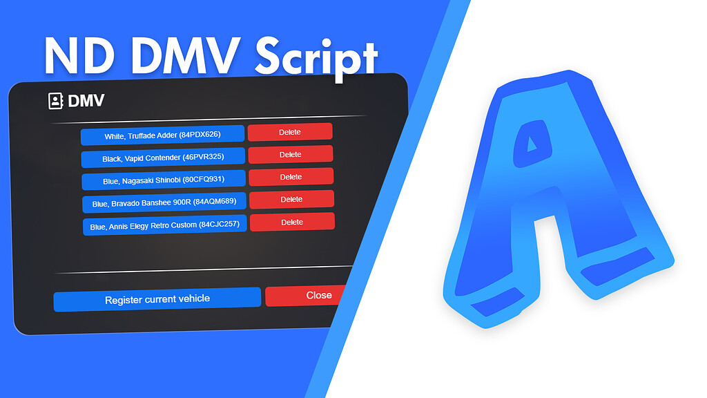 [ND Framework] DMV Script for SonoranCAD & More - FiveM Releases - Cfx.re Community