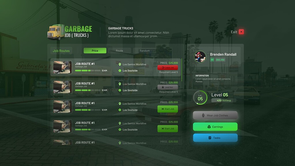 [qb Esx] Garbage Job Level System Task System Fivem Releases