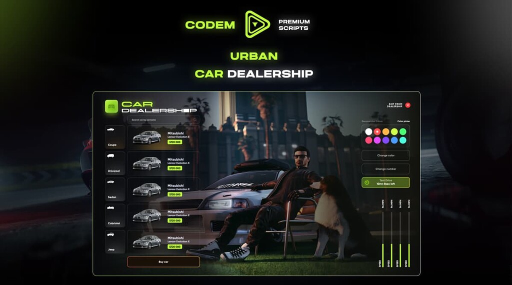 Codem - Advanced Vehicle Shop [ESX - QB ] - FiveM Releases - Cfx.re ...