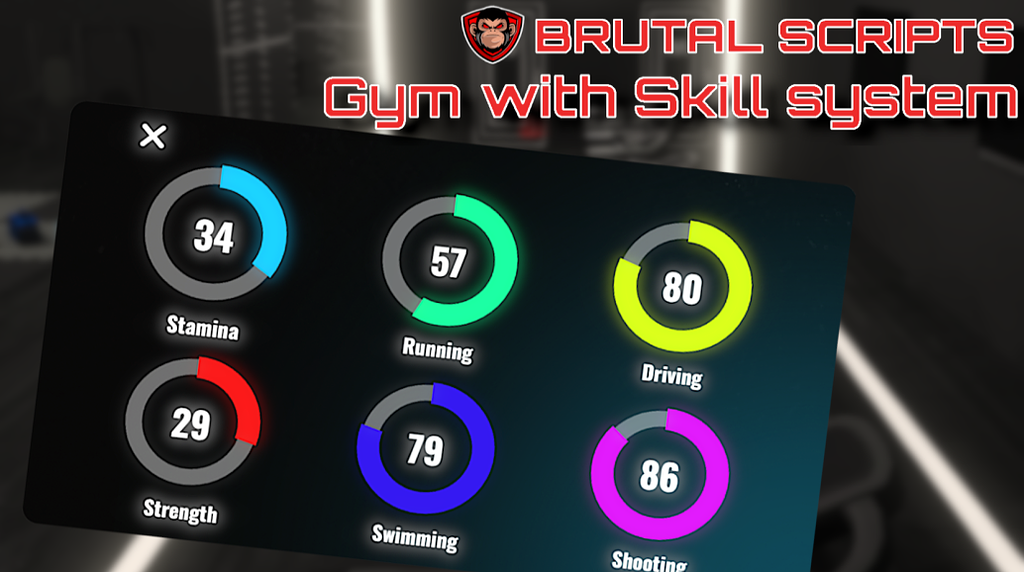 GYM with Skill System V2 [ESX & QBCore] - FiveM Releases - Cfx.re Community