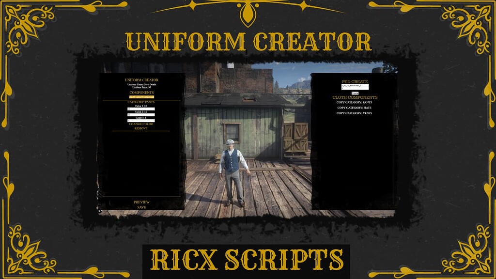 RicX Uniform Creator - RedEM:RP+Reboot/RSG/QBR/QR/VORP - RedM Releases ...
