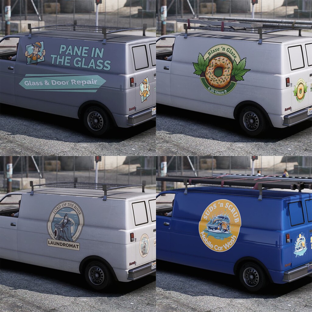 [FREE] [LIVERY] 4x HD Burrito Van Liveries for Random Businesses ...