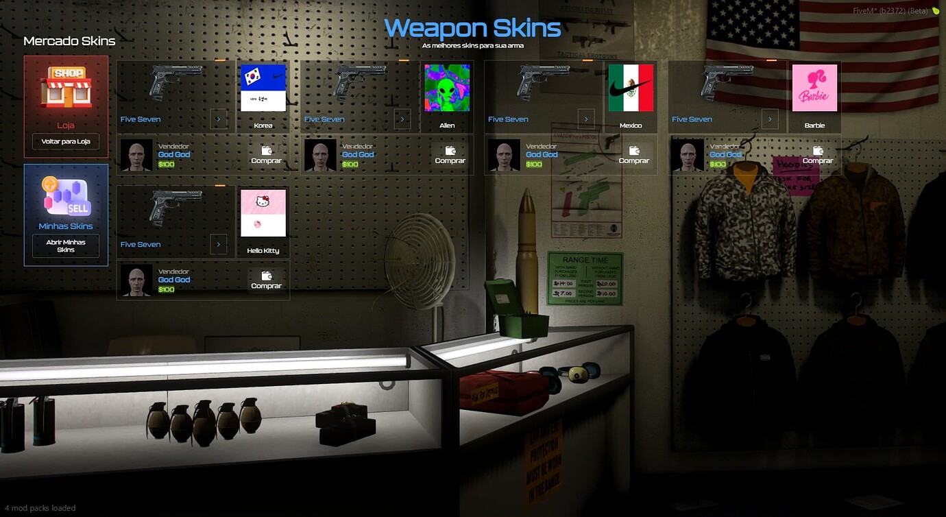 Skins Weapons V2 - [QBCORE/ESX] - FiveM Releases - Cfx.re Community