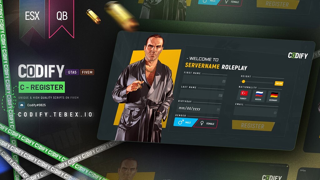 C Register [ESX] [QB] - FiveM Releases - Cfx.re Community