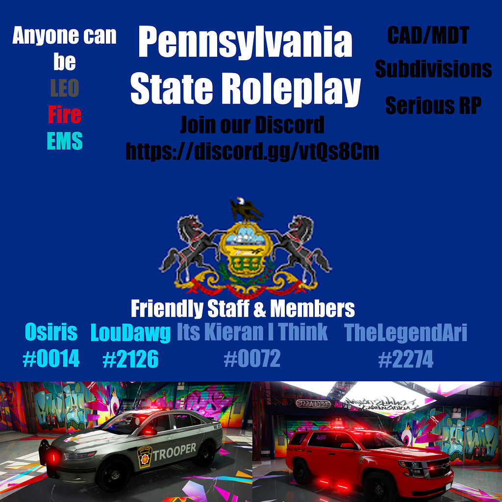 Pennsylvania State Roleplay - Server Bazaar - Cfx.re Community