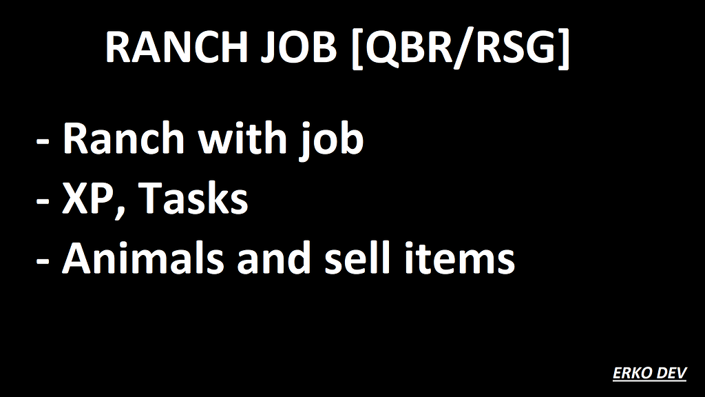 [QBR/RSG] Ranch Job (XP, Animals, Products, Tasks, Stash) - RedM ...