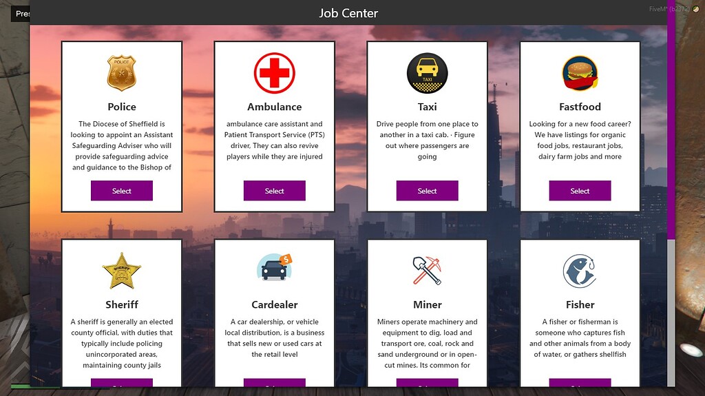 Job Center (QB/ESX) - FiveM Releases - Cfx.re Community