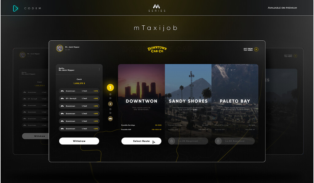 CodeM mTaxijob ( Advanced Taxi Script ) ESX QB - FiveM Releases - Cfx ...