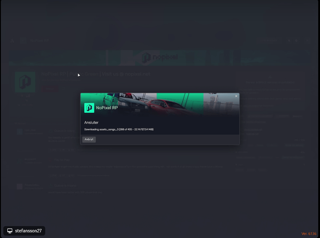 Stuck on connecting screen - FiveM Client Support - Cfx.re Community