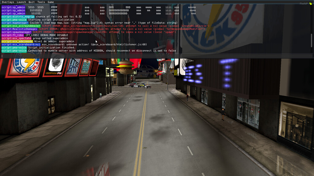 Mapmanager and spawnmanager brake on server start - Discussion - Cfx.re ...