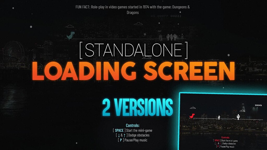 Loading Screen with Dinosaur Mini-game [PAID] - Releases - Cfx.re Community
