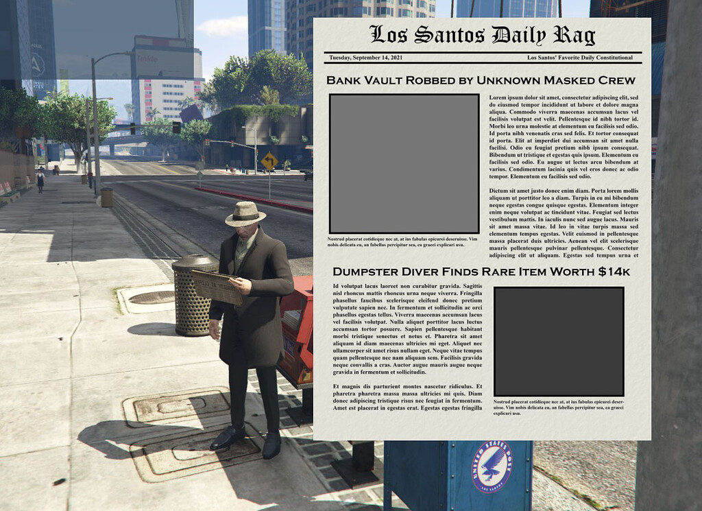 [RELEASE] [FREE] Newspaper Script - FiveM Releases - Cfx.re Community