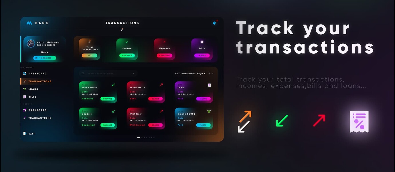 CodeM mBank ( Advanced Banking System ) ESX QB - FiveM Releases - Cfx ...