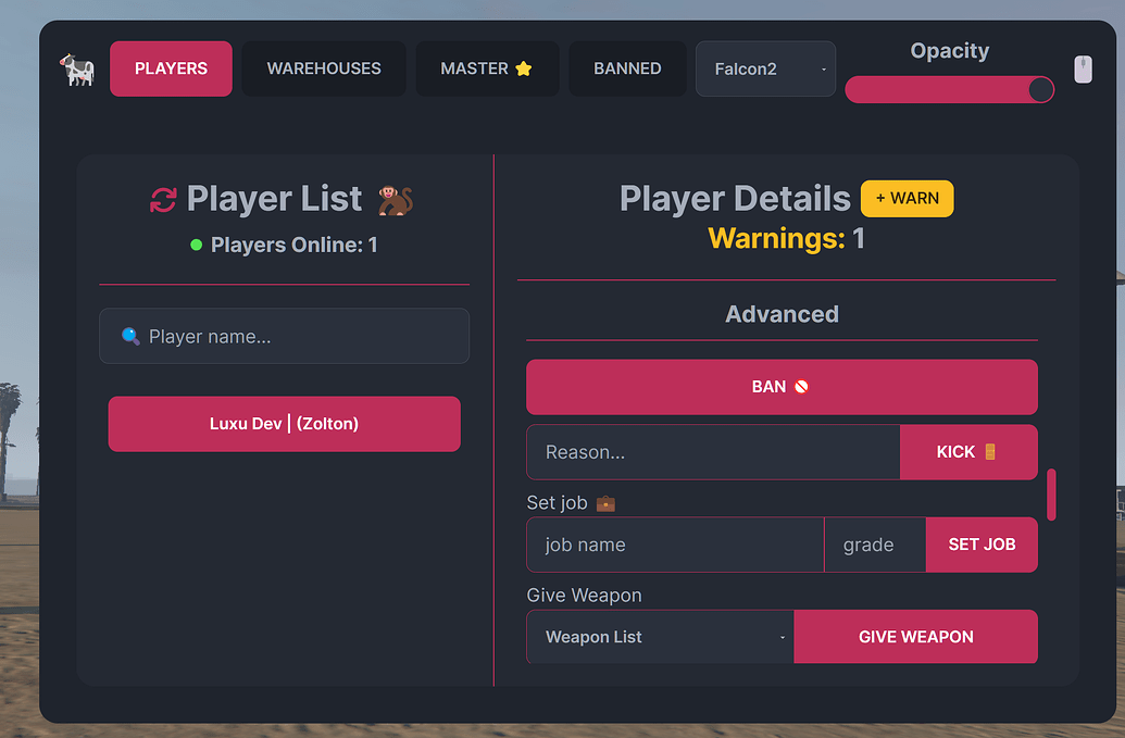 LuxuAdmin - Admin Menu - FiveM Search