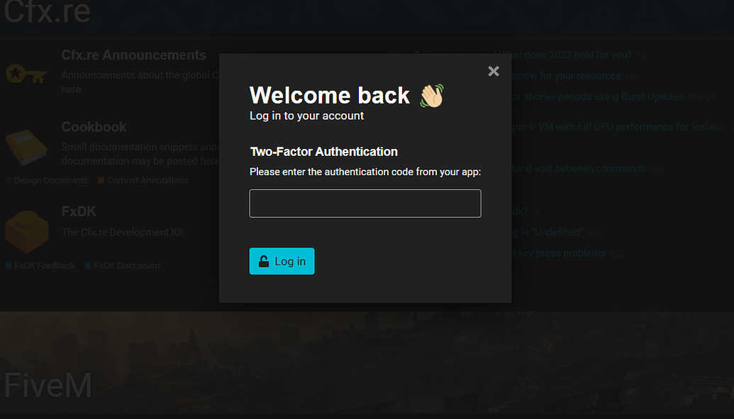 Two-Factor Authentication - Server Discussion - Cfx.re Community