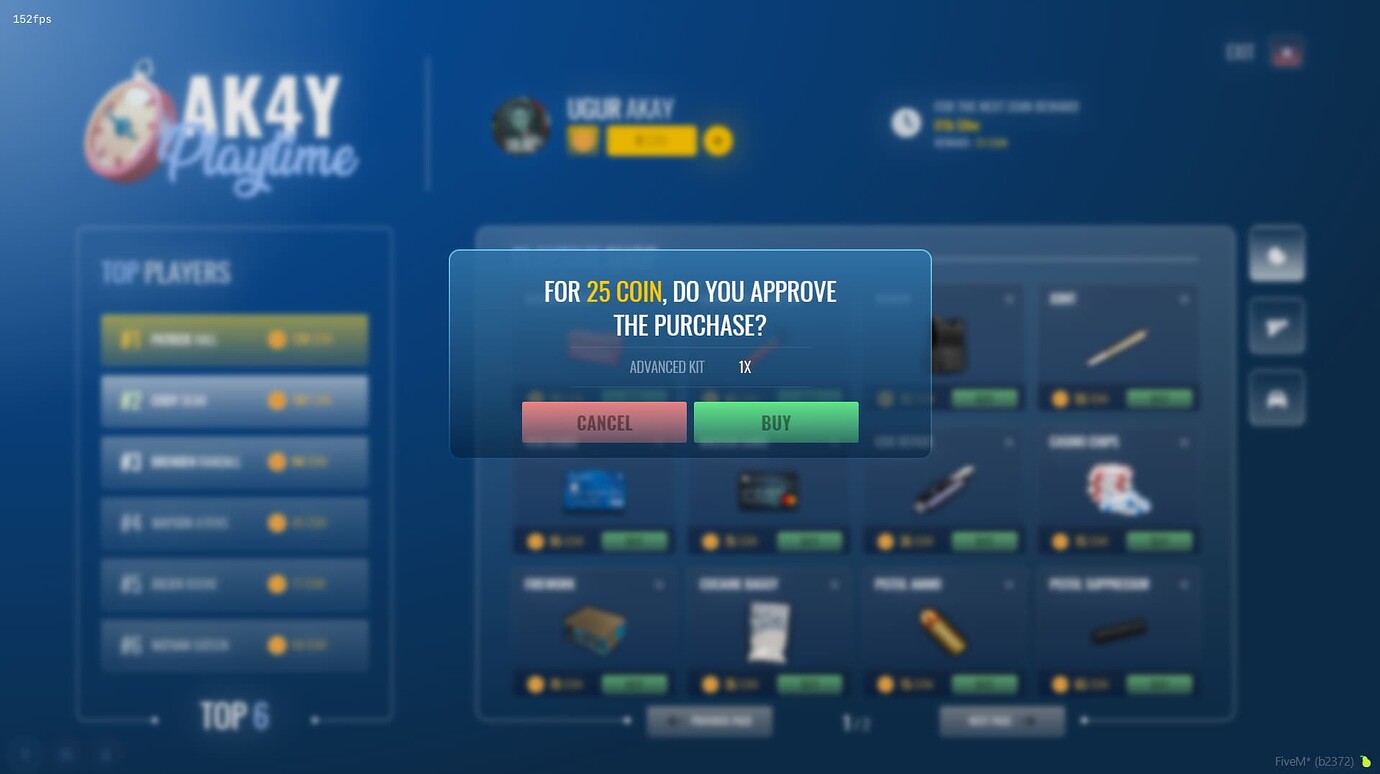 [QB/ESX] Playtime Shop (Play and Earn) - FiveM Releases - Cfx.re Community