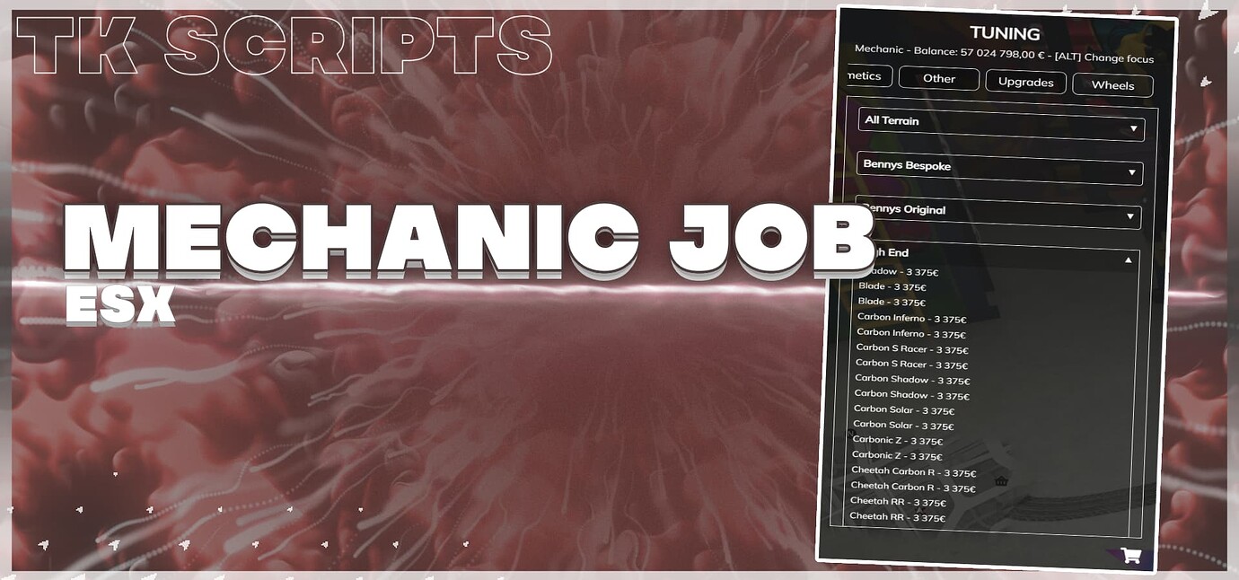 [ESX] esx_tk_mechanicjob - Advanced Mechanic Job And Tuning Menu (With ...