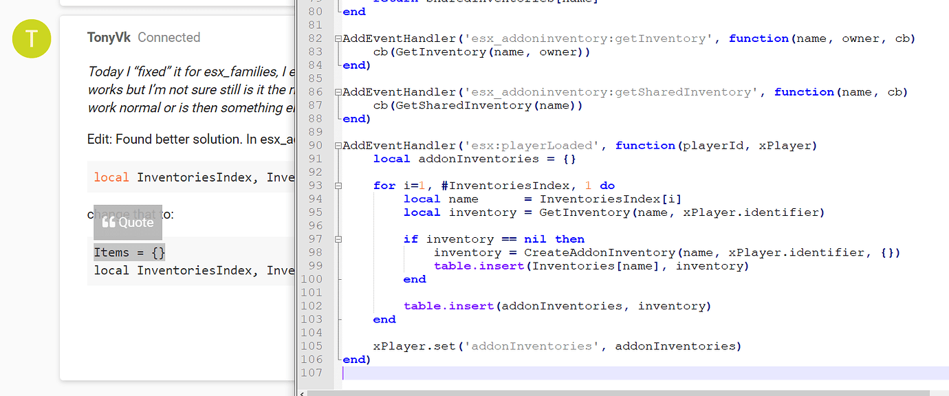 [HELP] esx_addoninventory items storage - Discussion - Cfx.re Community