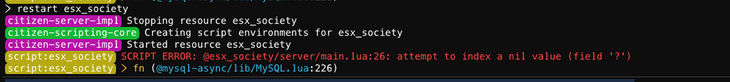 Help me! esx_society/server/main.lua: 26 - ES/ESX - Cfx.re Community Help me! esx_society/server/main.lua: 26 - ES/ESX - Cfx.re Community