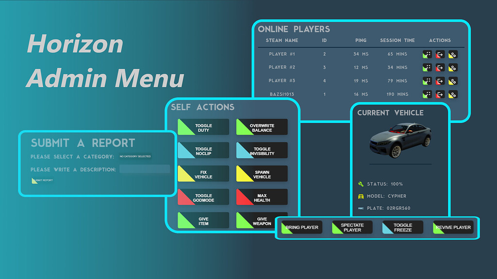 [PAID] [QBCORE] [ESX] Horizon Admin Menu (Advanced Features, Advanced ...