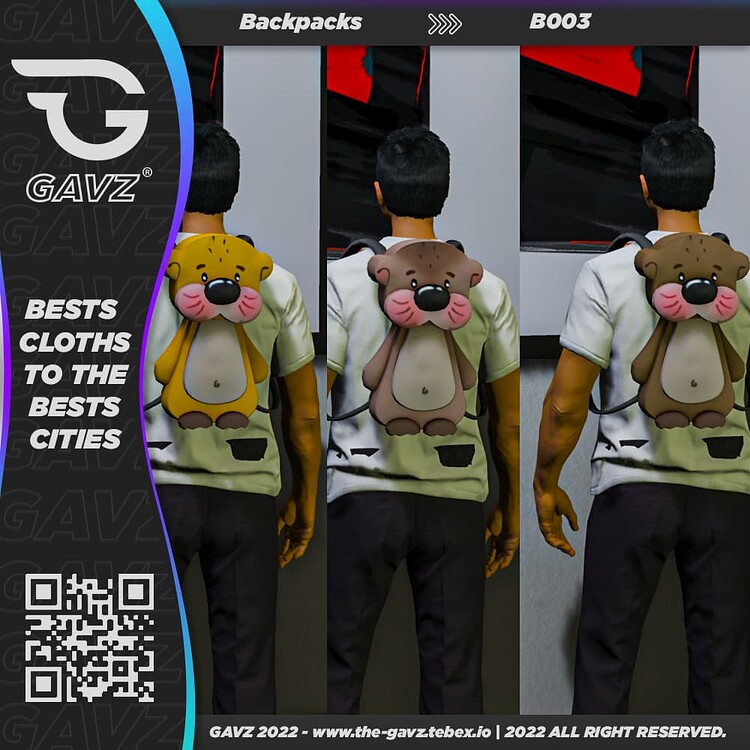 [PAID] [ADD-ON] B003 Backpack - FiveM Releases - Cfx.re Community