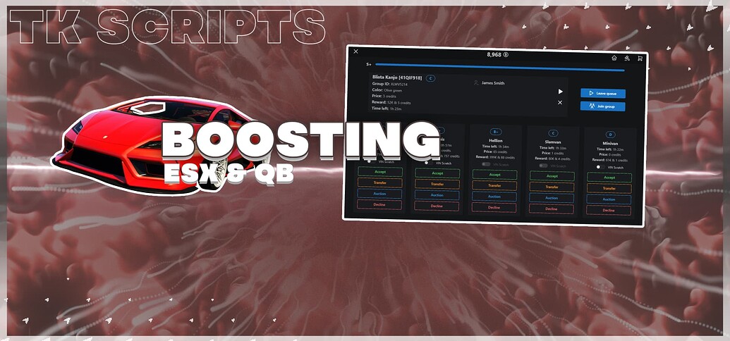 [ESX & QB] tk_boosting - Vehicle Boosting - FiveM Releases - Cfx.re ...