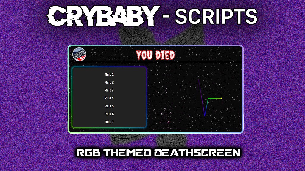 [FREE] 𝘾𝙧𝙮𝘽𝙖𝙗𝙮 RGB-deathscreen - FiveM Releases - Cfx.re Community
