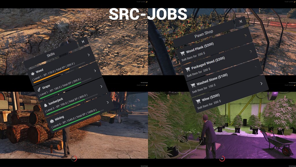 🪓 [QB/ESX] Advanced Job Pack + Level System - FiveM Releases - Cfx.re ...