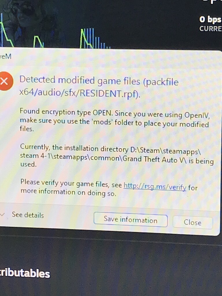 Detected Modified Files, I have reinstalled both fivem and gta 5 still ...
