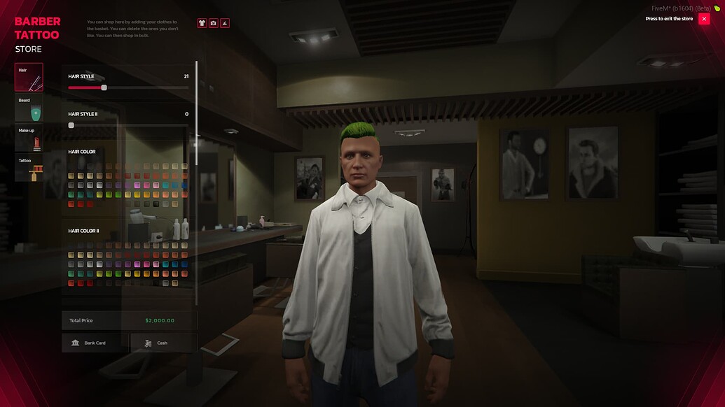 Advanced Clothing V3 (Clothing Store, Barber , Tattoo) [ESX/QB] - FiveM ...