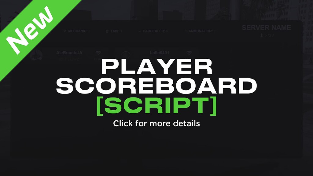 [SCRIPT] [ESX] Player Scoreboard - BrambiShop - FiveM Releases - Cfx.re ...