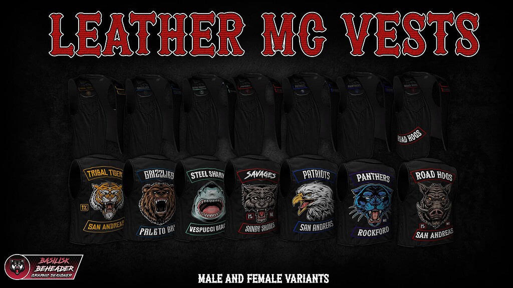 [PAID] [CLOTHING] MC Biker Vests and Jacket Texture Pack (MP_Mutiplayer ...