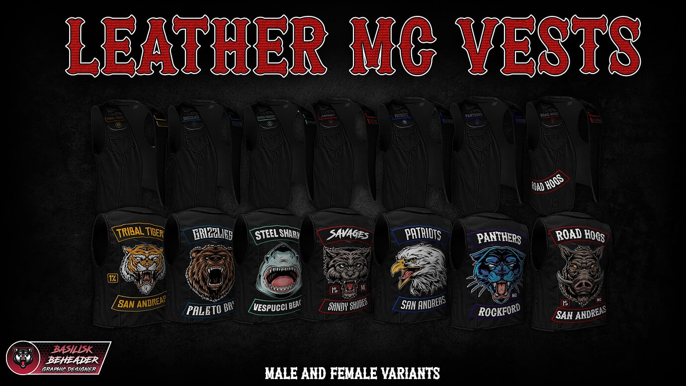 [PAID] [CLOTHING] MC Biker Vests and Jacket Texture Pack (MP_Mutiplayer ...