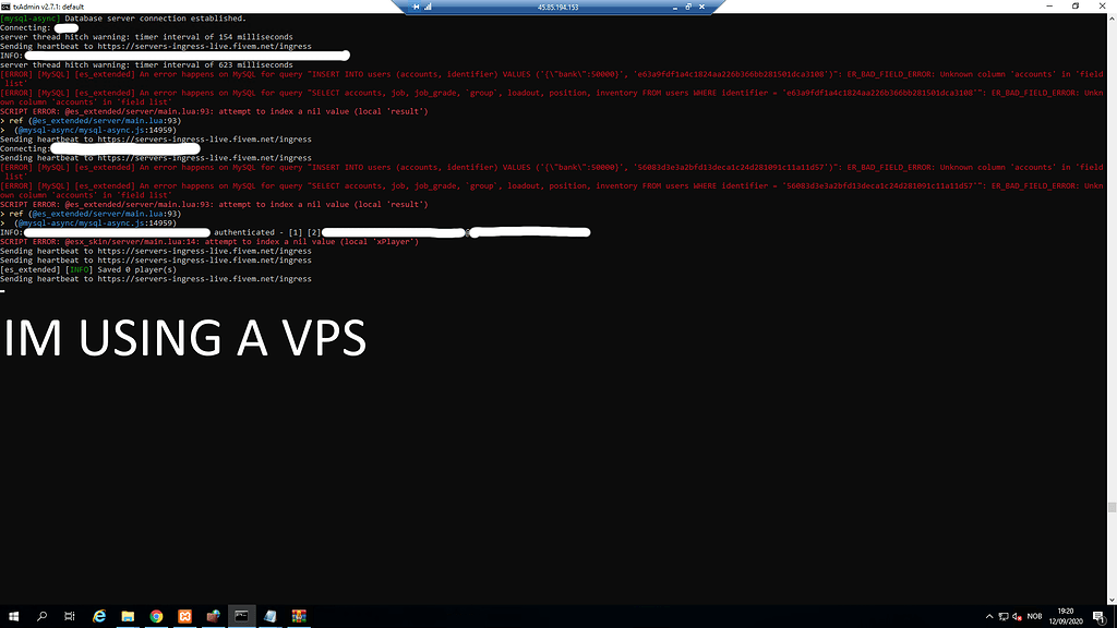 New errors in es_extended 1.2.0 final - ES/ESX - Cfx.re Community