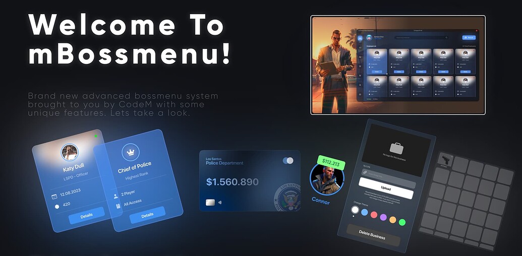 CodeM mBossmenu ( Advanced Boss Menu System ) ESX QB - FiveM Releases ...