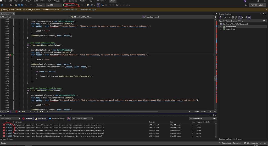 V menu editing error - Discussion - Cfx.re Community