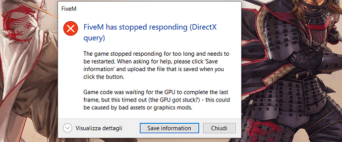 My five m crashes with this error - FiveM Client Support - Cfx.re Community