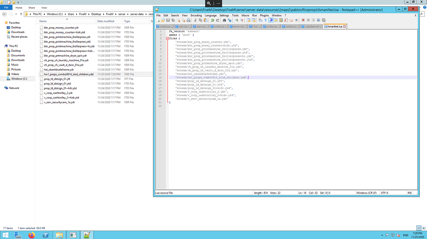 [YMAP] [CODEWALKER] I need help with props not being in the server or ...