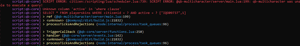 Help database mutliharacter - QBCore - Cfx.re Community