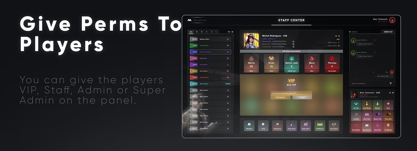 CodeM mStaff - Admin Menu ( Advanced Admin System ) - FiveM Releases ...
