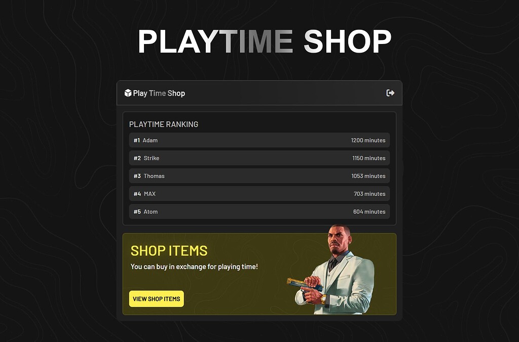 [ESX] Infinity - Playtime Shop - FiveM Releases - Cfx.re Community