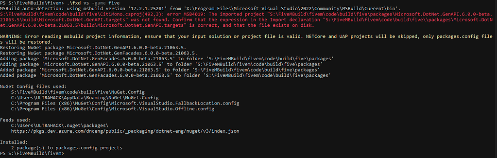 Error building FiveM from source - FiveM Client Support - Cfx.re Community